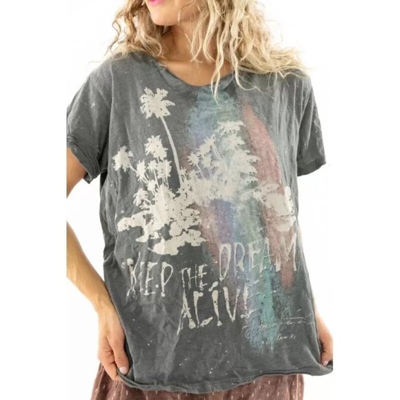 Magnolia Pearl | Tops | Magnolia Pearl Dream T Shirt Grey Alive Rainbow ...